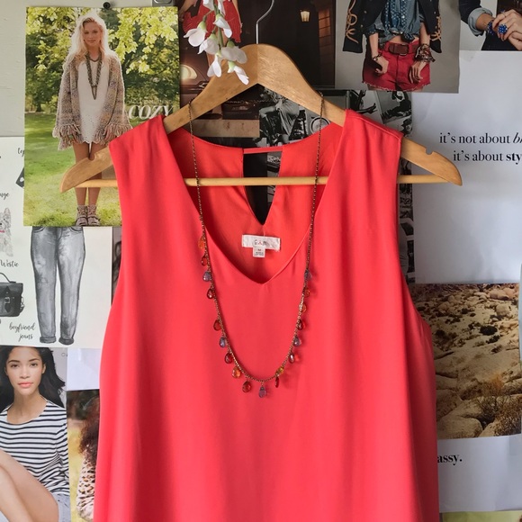 Dresses | Orange Chiffon Mini Dress | Poshmark